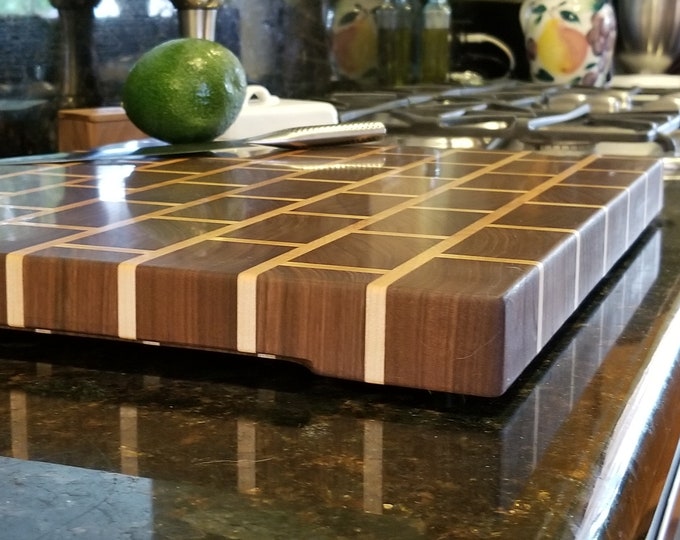 Large Cutting Board, Butcher Block, End Grain, Brick Pattern, Chopping ...