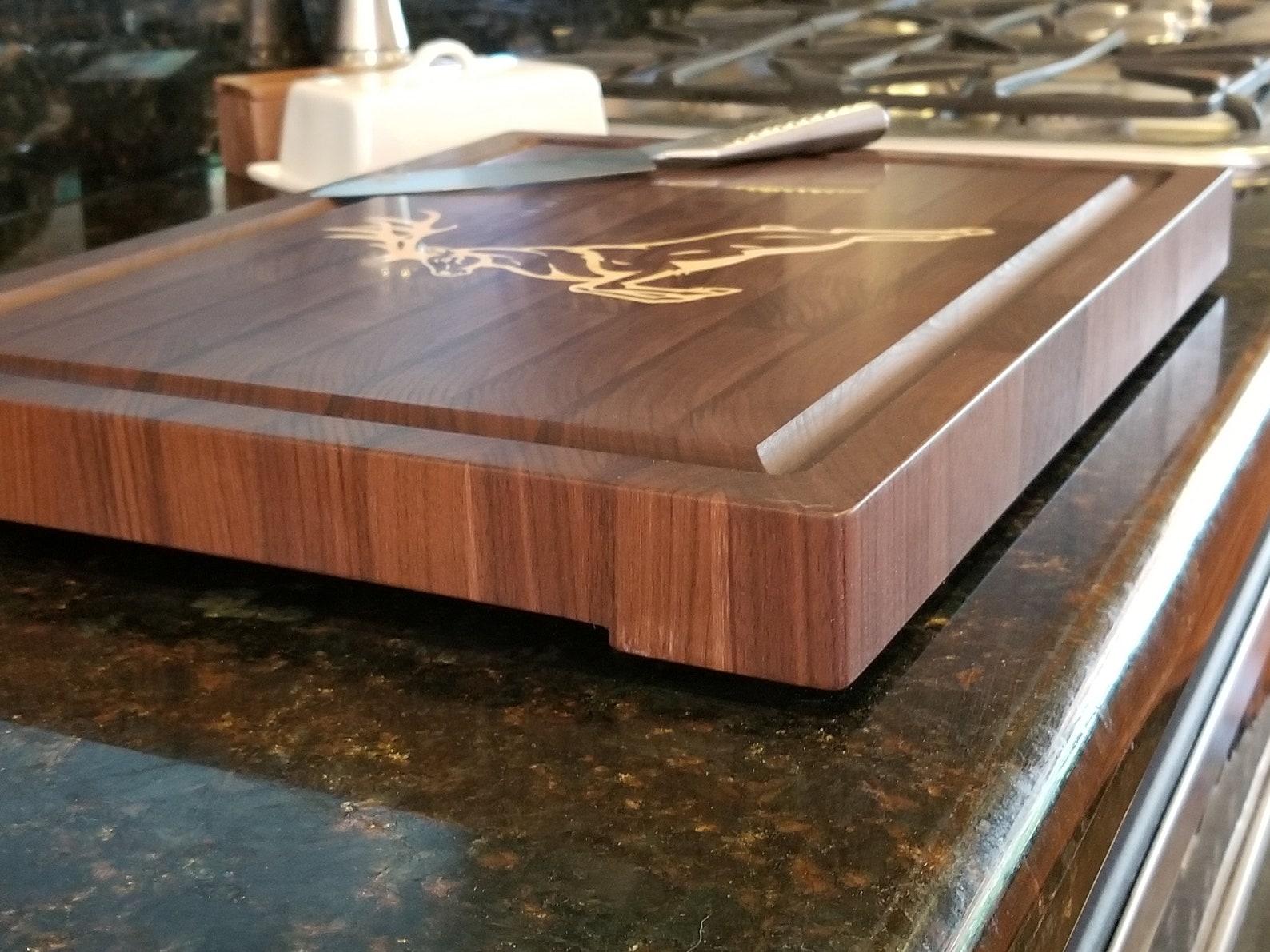 Large Walnut Wood Cutting Board End Grain Chopping Block - Etsy