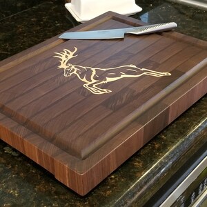 Large Walnut Wood Cutting Board End Grain Chopping Block - Etsy