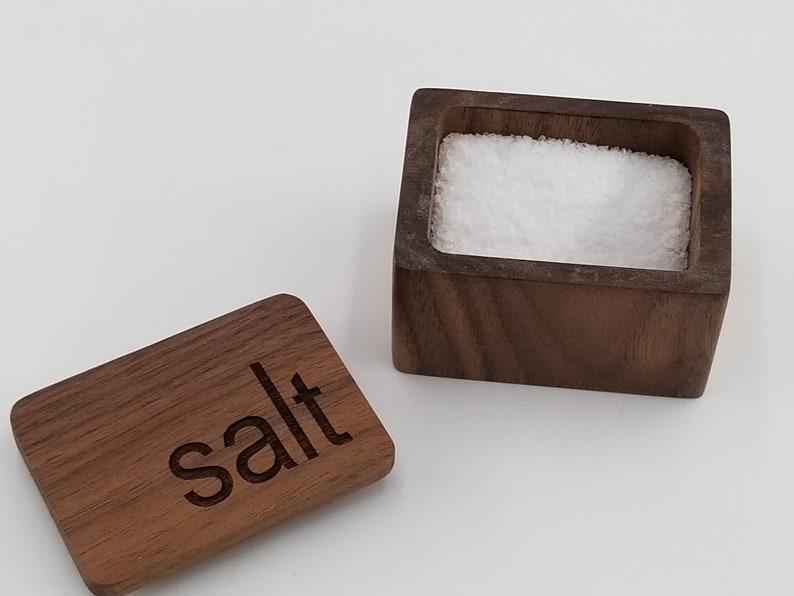 Beautiful Hand Made Salt Cellar Salt Box Walnut Salt - Etsy