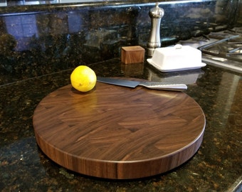 Large Walnut Wood Cutting Board End Grain Chopping Block | Etsy