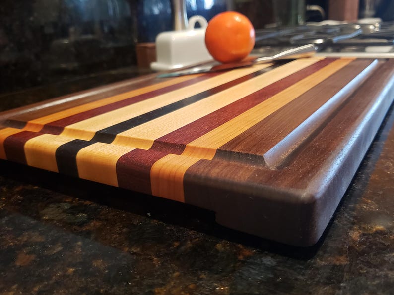 Personalized, Wood Cutting Board, Juice Groove, Chopping Block, Walnut ...