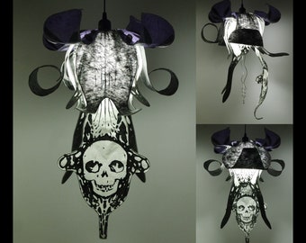 Medieval Devil Lampshade Black Gold Red Gothic Interior - Etsy UK