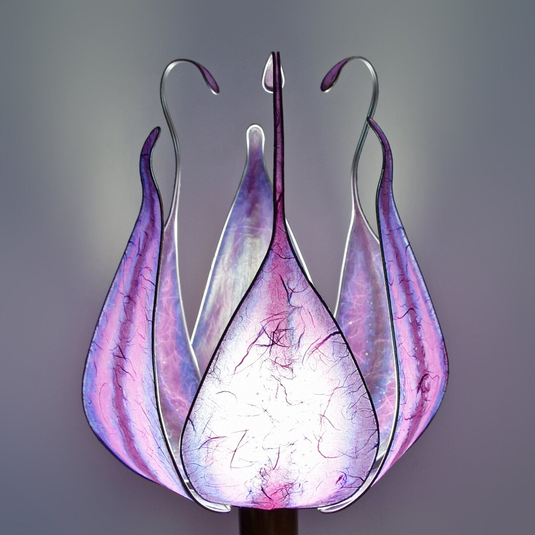 Paper Flower Lampshade in Purple | for Ceiling, Table or Floor Lamps ...