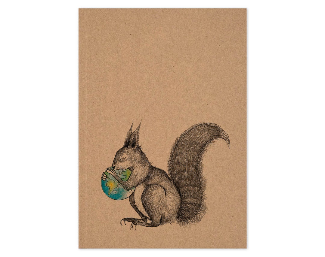 Notebook A5/ A6 | »squirrel World« | Recycled Paper | Notebook | 40 ...