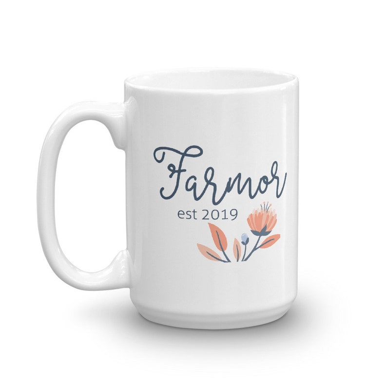 Farmor Est 2019 MUG Vf, Swedish Grandma Gift, Choose YEAR, First Time ...