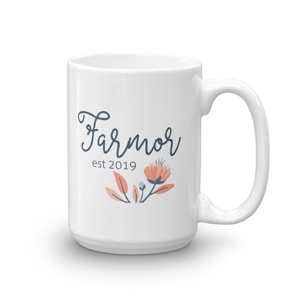 Farmor Est 2019 MUG Vf, Swedish Grandma Gift, Choose YEAR, First Time ...