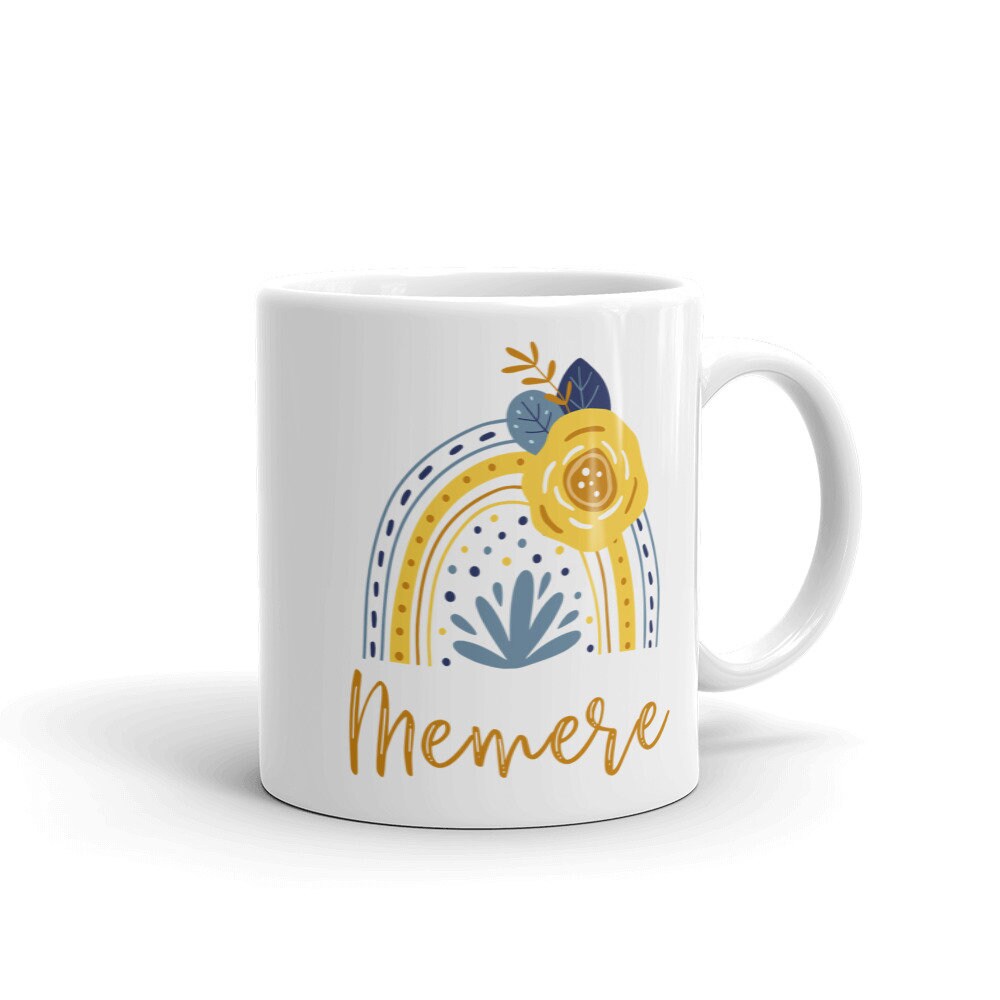 Memere Rainbow MUG Vrb No Accents, French Grandma Gift Idea, Best Ever ...