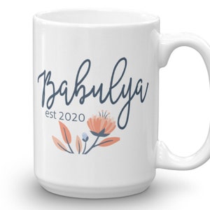 Babulya Est 2020 MUG Vf, Russian Grandma Gift, Choose YEAR, First Time ...