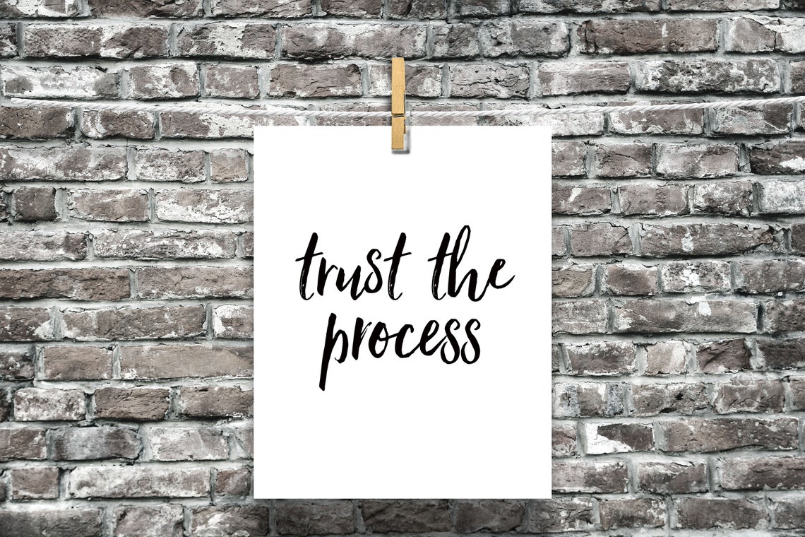 Trust the Process PRINTABLE Wall Art 8x10 Portrait 4:5 | Etsy