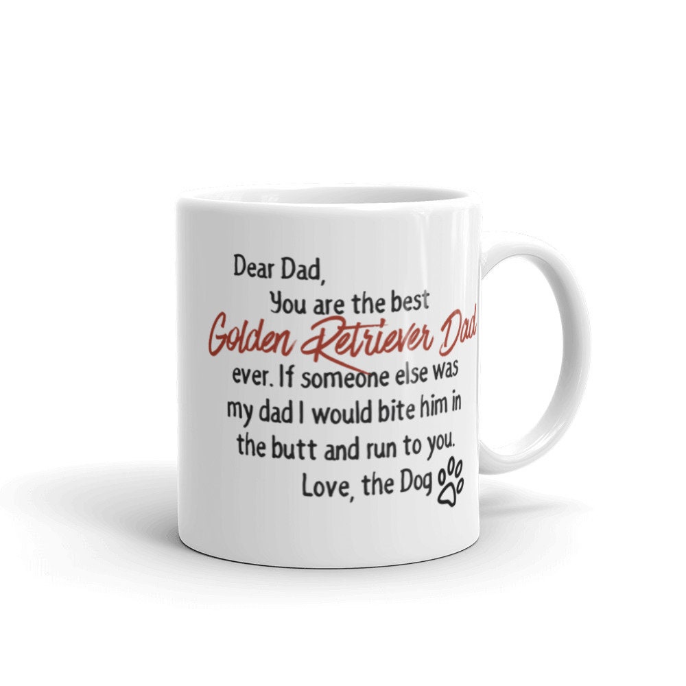 Golden Retriever Dad MUG Dear Dad Dog Lover Gift Idea Dog | Etsy