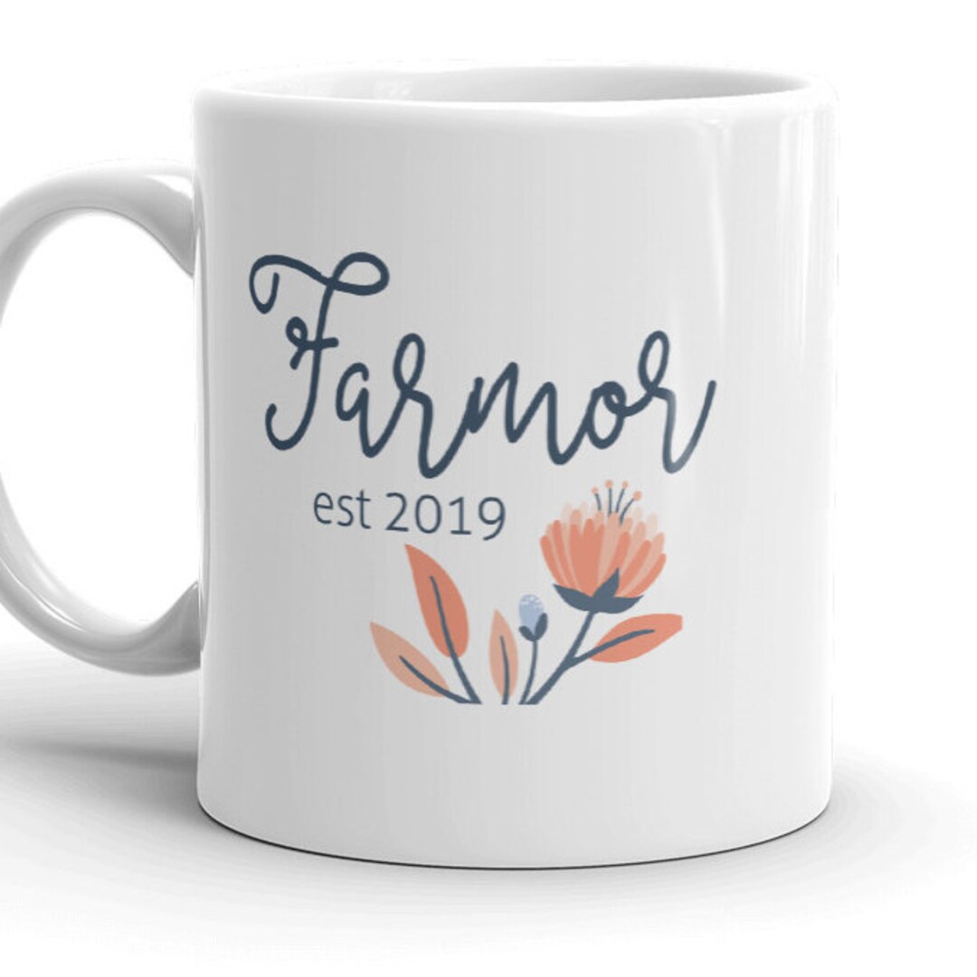 Farmor Est 2019 MUG Vf, Swedish Grandma Gift, Choose YEAR, First Time ...