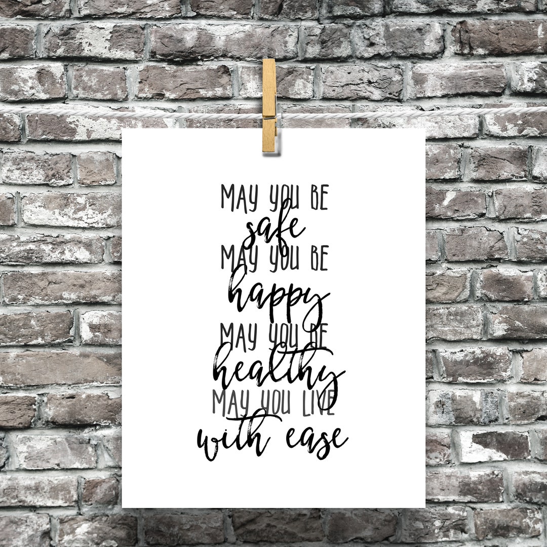 Loving Kindness Meditation PRINTABLE Wall Art, PORTRAIT 8x10, Gallery ...