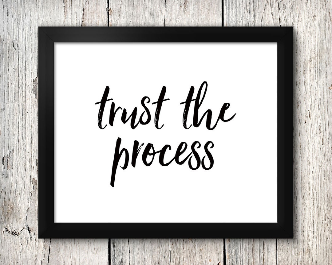 Trust the Process PRINT LANDSCAPE, 8x10, Gallery Wall Ideas, Positive ...