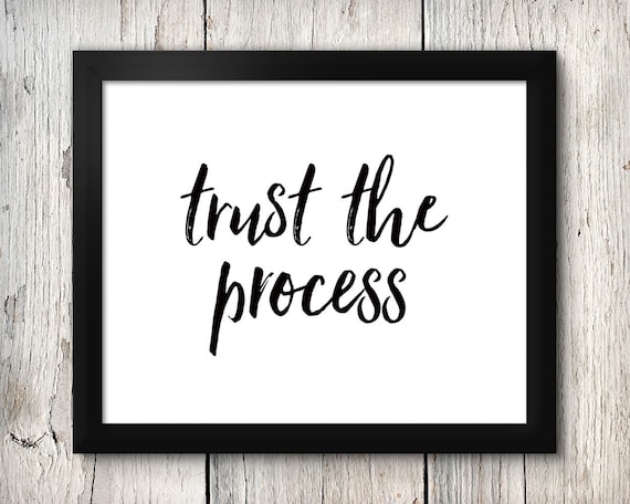 Trust the Process PRINT LANDSCAPE 8x10 Gallery Wall Ideas | Etsy