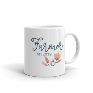 Farmor Est 2019 MUG Vf, Swedish Grandma Gift, Choose YEAR, First Time ...