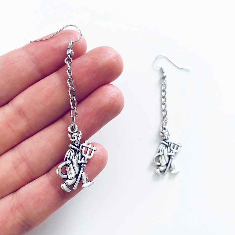 Devil Earrings Wicked Gothic Spooky Evil Diablo Satan Satanic - Etsy