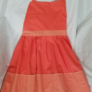 Women's Solid Coral Retro Apron - Etsy