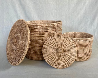 Small Basket With Lid - Etsy