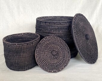 Small Black Basket - Etsy