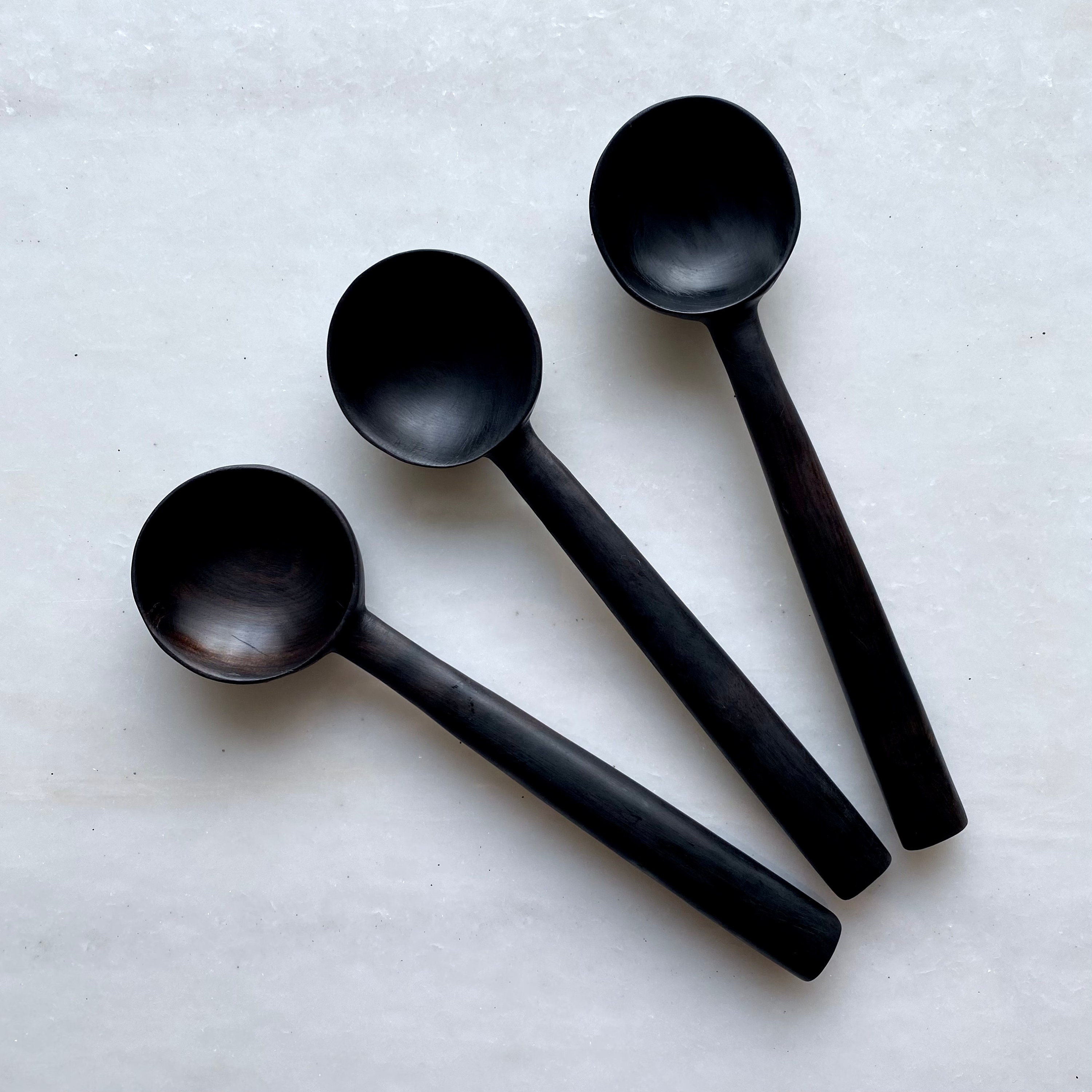 Hand Carved Wooden Coffee Scoop | Ebony, African Teak, and Mukwa Wood ...