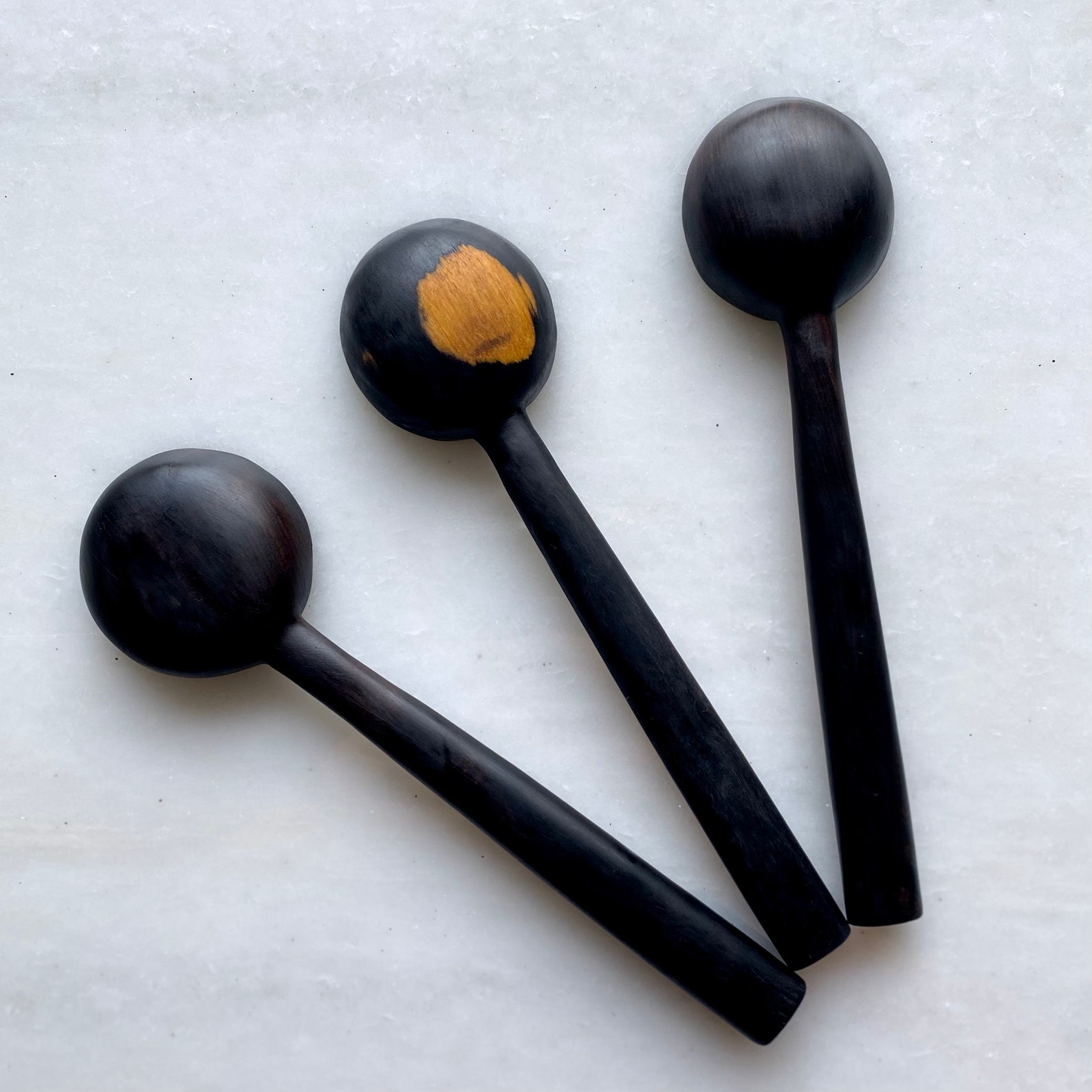 Hand Carved Wooden Coffee Scoop | Ebony, African Teak, and Mukwa Wood ...