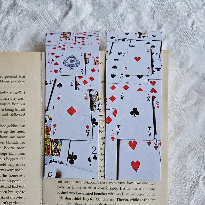 Ace Playing Card Bookmark: Double Sided, Sustainable Stationery, Poker ...