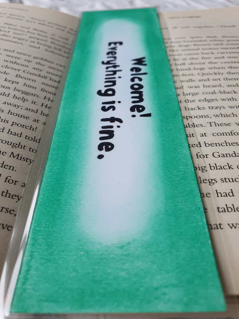 The Good Place 'welcome Everything is Fine' Quote - Etsy