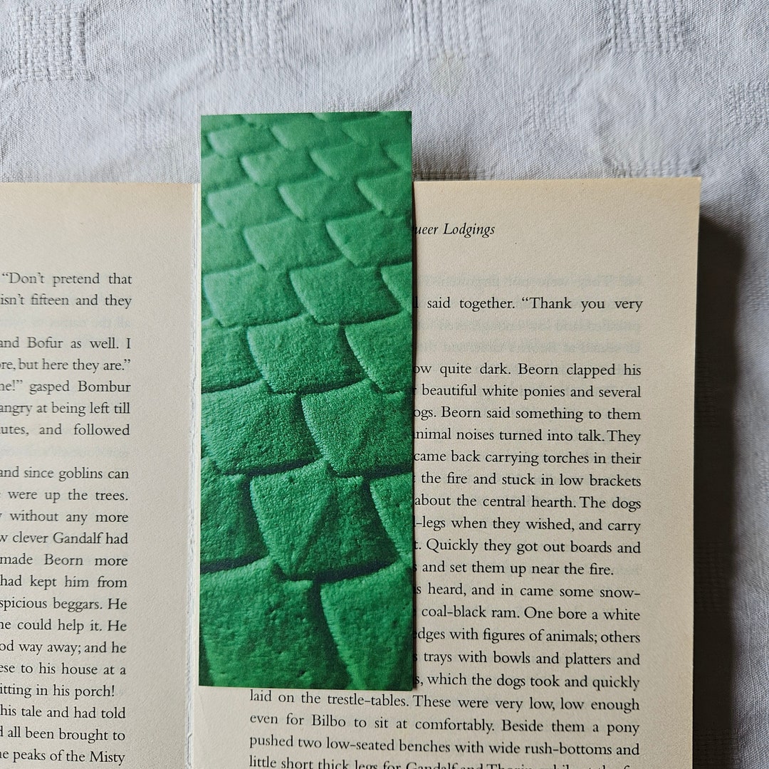 Green Dragon Scales, Double-sided, Dnd, Fantasy, Bookmark - Etsy