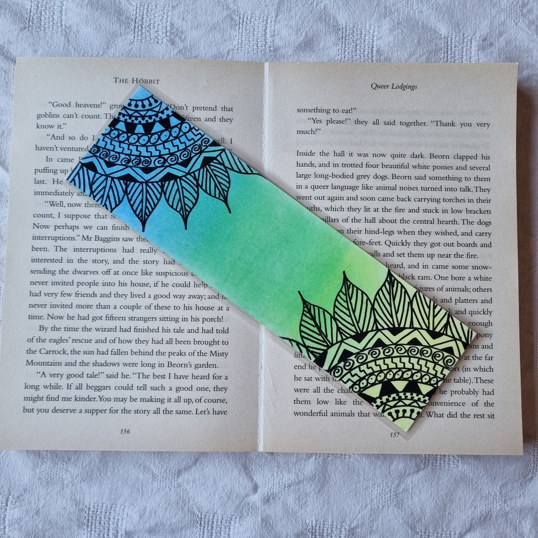 Mandala Corner Flower Doodle Bookmark - Etsy