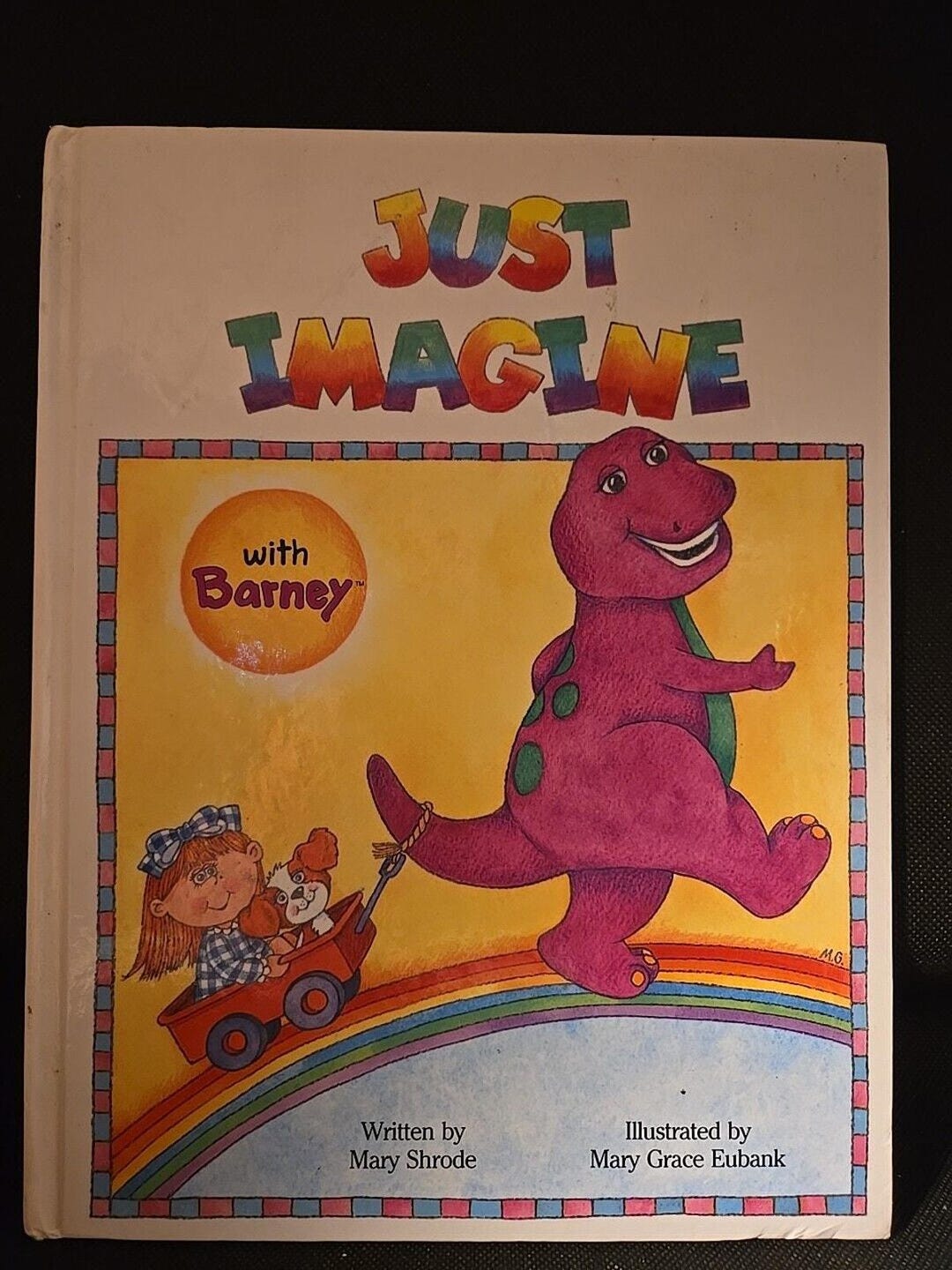 Barney Just Imagine Mary Shrode 1992 HB Vintage Kids Large Book - Etsy