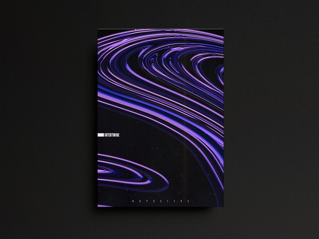 Intertwine Poster Poster Design Wall Poster Contemporary Art Decor Art ...