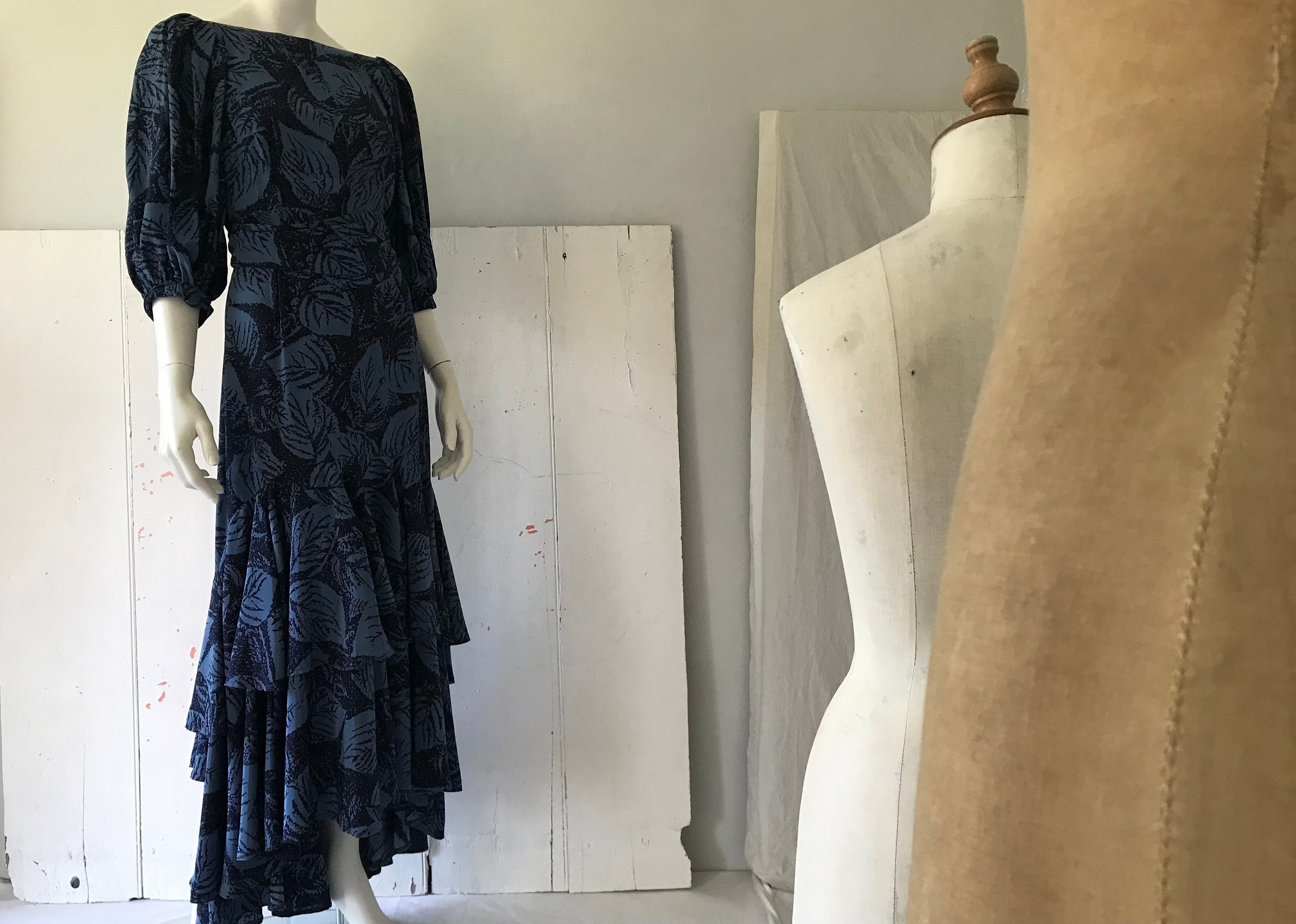 Vintage DROOPY & BROWNS Dress/ Vintage Gown/ Vintage Fishtail - Etsy