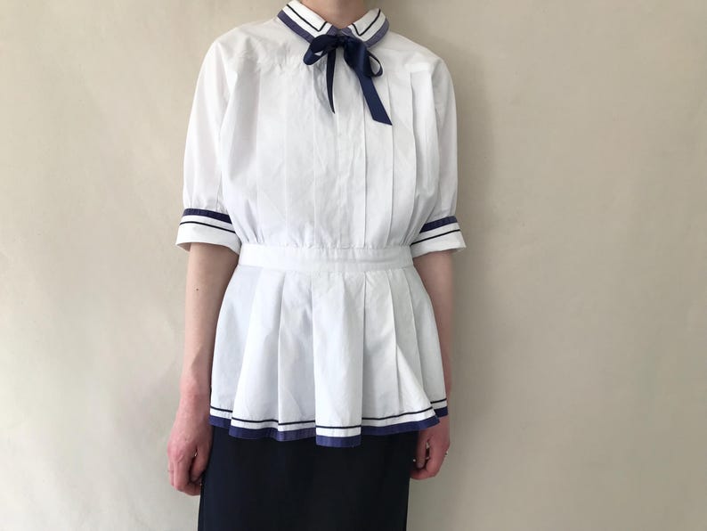 Vintage Edwardian Style Sailor Shirt/vintage Sailor Blouse/sailor ...