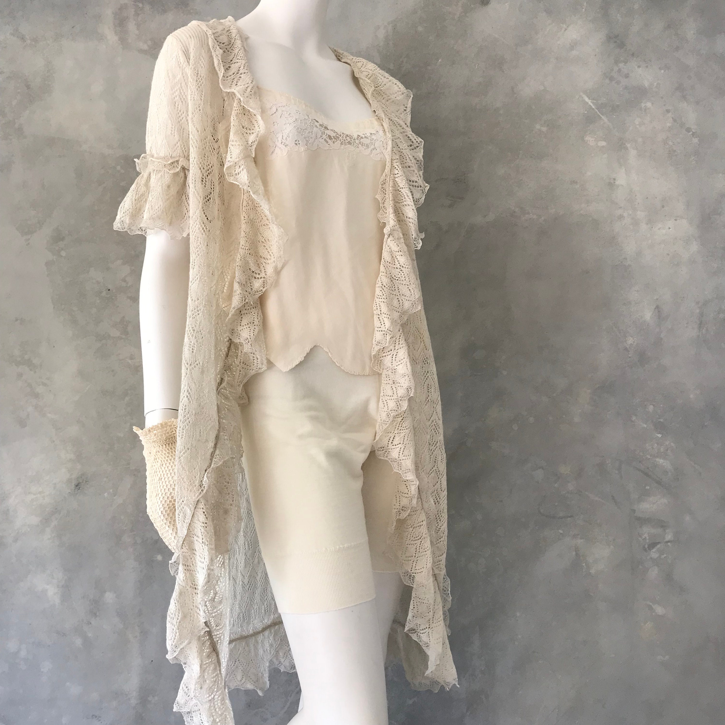 Pretty Vintage Lace Duster Coat/vintage RALPH LAUREN Lace Duster ...