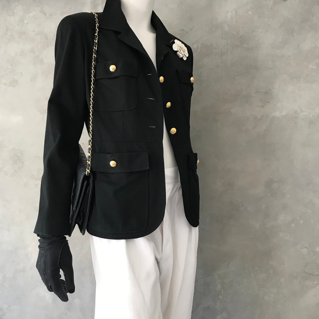 Vintage CHANEL Suit/ Vintage Chanel Jacket and Skirt Set/ 90s Chanel 2 ...