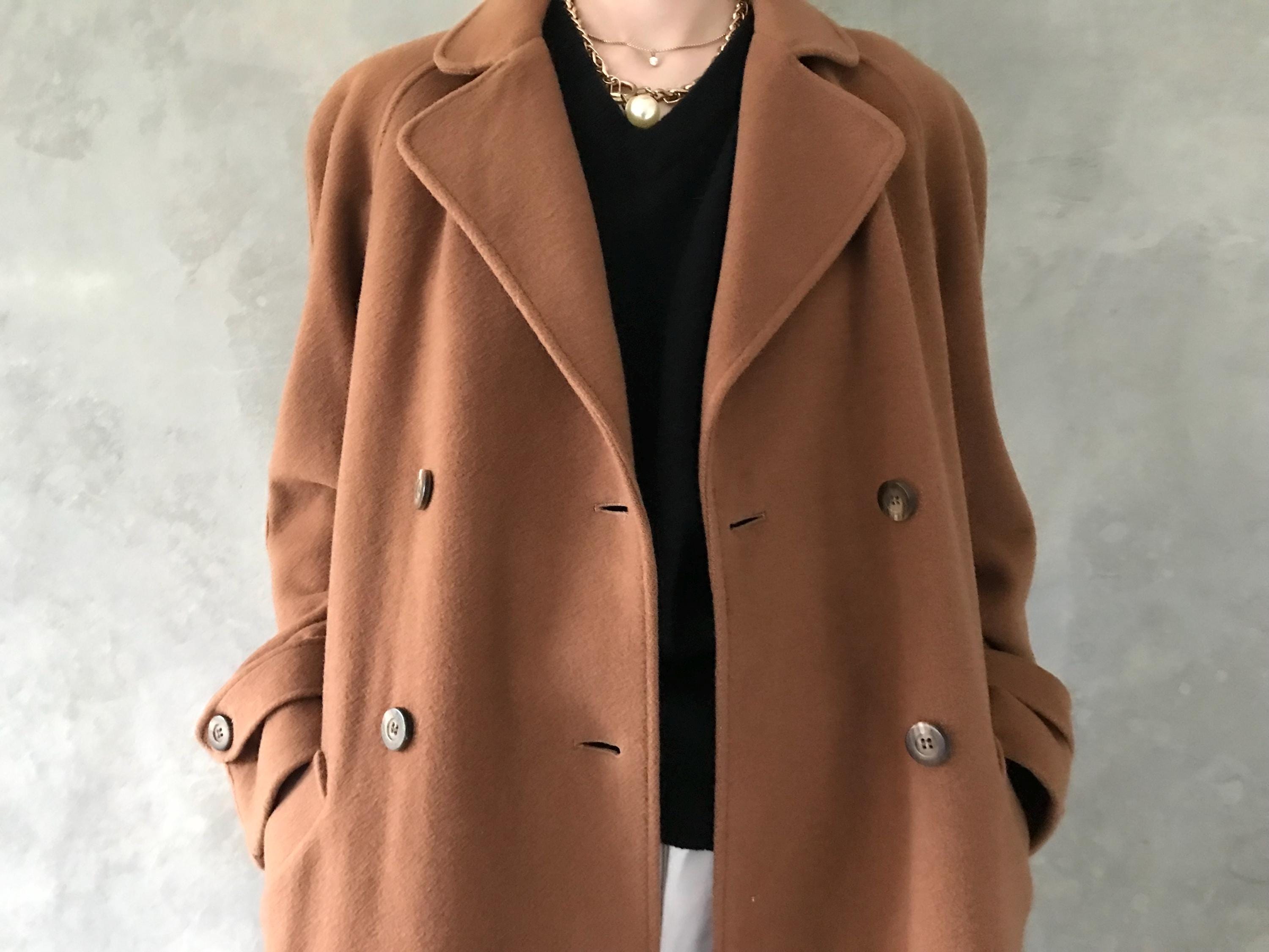 Vintage Camel Coat/classic Camel Coat/ Double Breasted Camel Coat ...