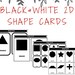Black & White Printable Shape Cards, Kids Activities, Learning Shapes ...
