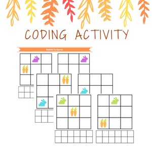 Printable Coding Activity - Rabbit to Carrot - Etsy