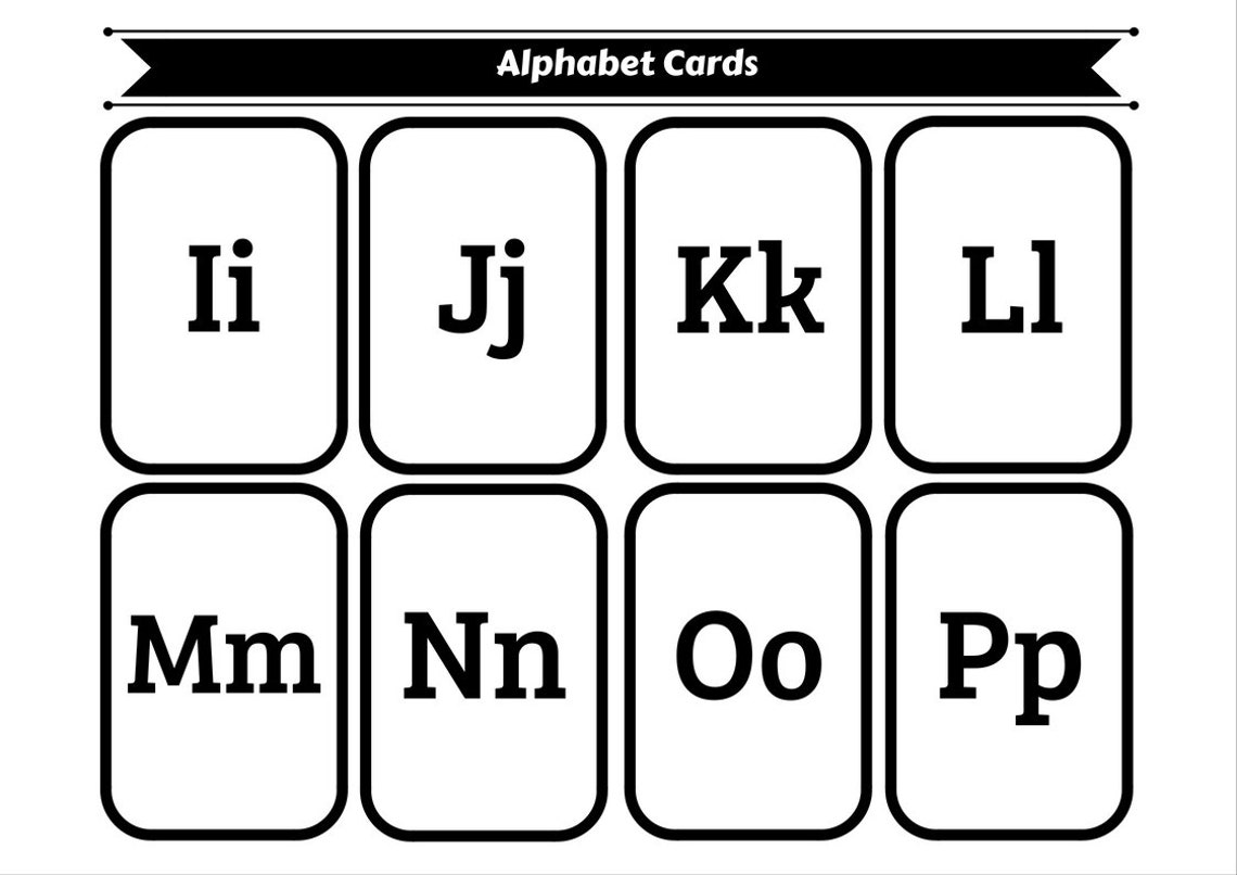 Printable Alphabet Cards, Upper and Lower Case Letters, Kids Activities ...