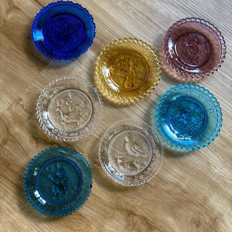 Pressed Glass Cup Plate - Etsy