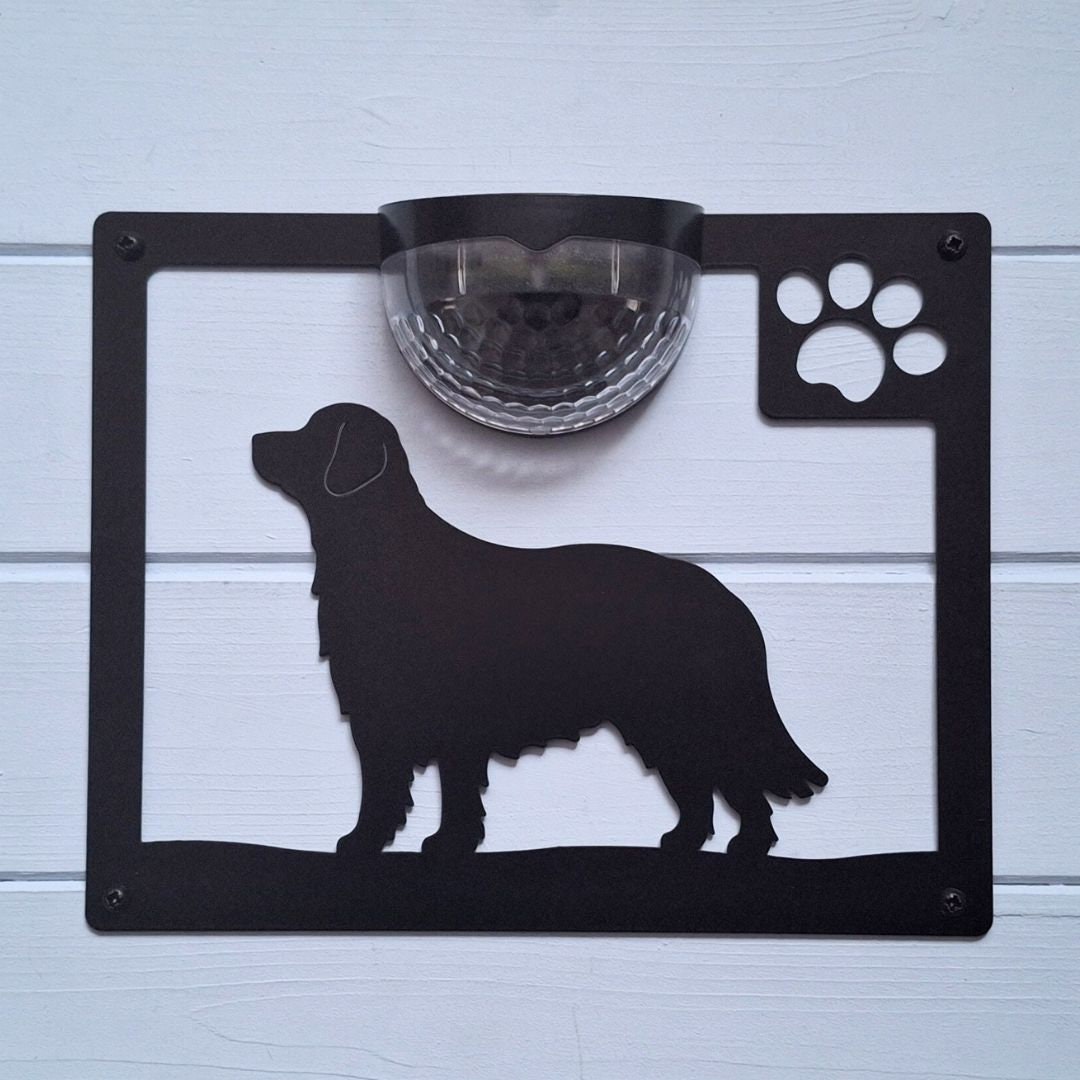 Golden Retriever Dog Solar Light Wall Plaque - Etsy