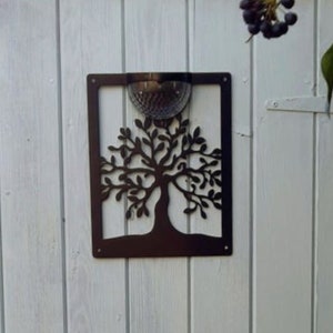 Tree of Life Solar Light Wall Plaque Garden Gift - Etsy UK
