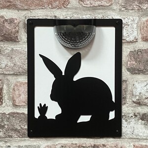 Rabbit Solar Light Wall Plaque - Garden Gift - Etsy UK