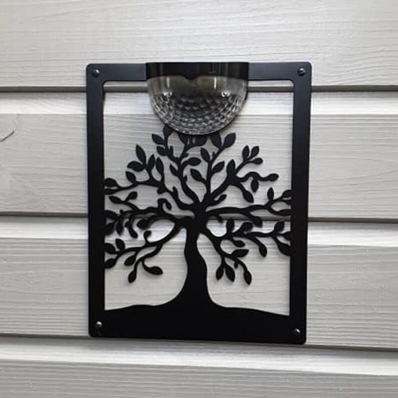 Tree of Life Solar Light Wall Plaque- Garden Gift - Etsy UK