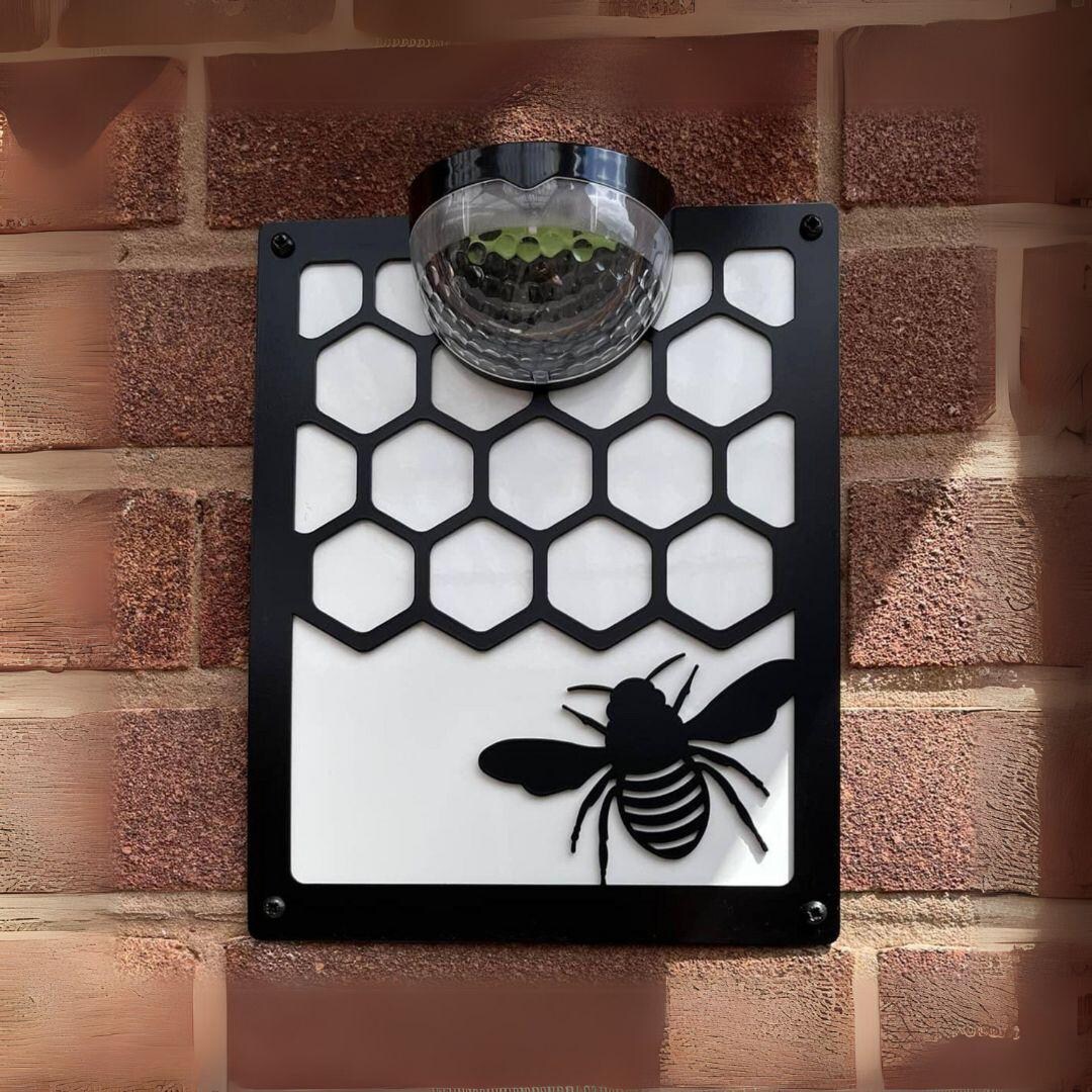 Beehive Solar Light Wall Plaque- Garden Gift - Etsy