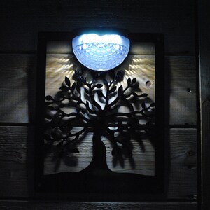 Tree of Life Solar Light Wall Plaque- Garden Gift - Etsy UK