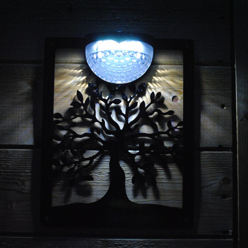 Tree of Life Solar Light Wall Plaque- Garden Gift - Etsy UK