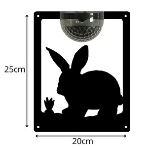 Rabbit Solar Light Wall Plaque - Garden Gift - Etsy UK