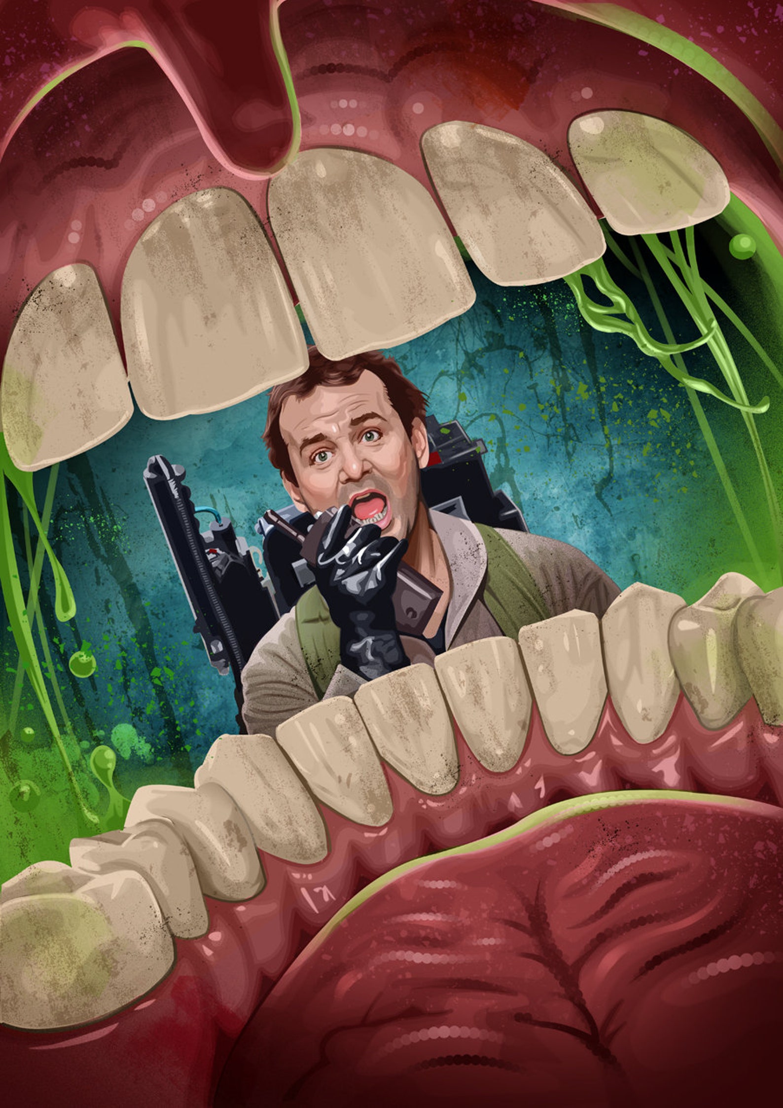 Ghostbusters: He Slimed Me A3 Art Print - Etsy